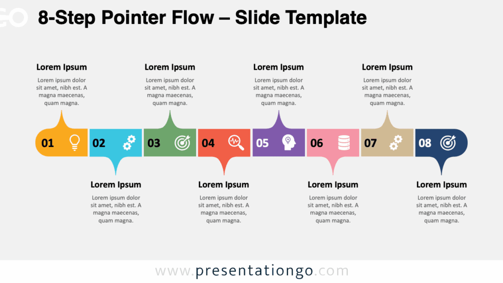 8-Step Pointer Flow for PowerPoint & Google Slides