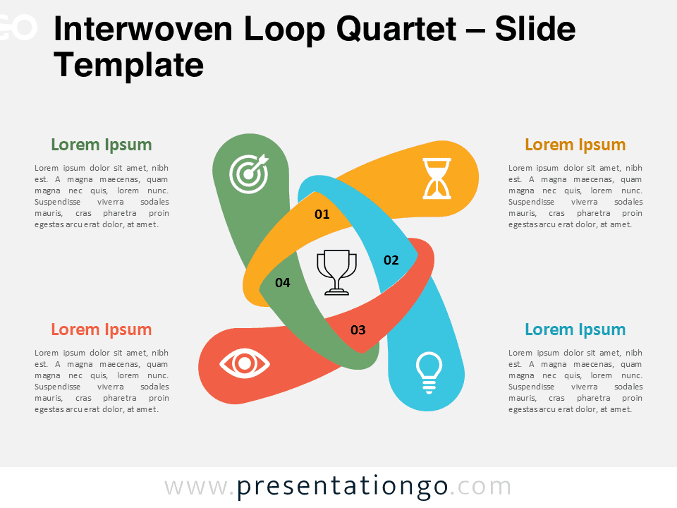 Interwoven Loop Quartet for PowerPoint & Google Slides