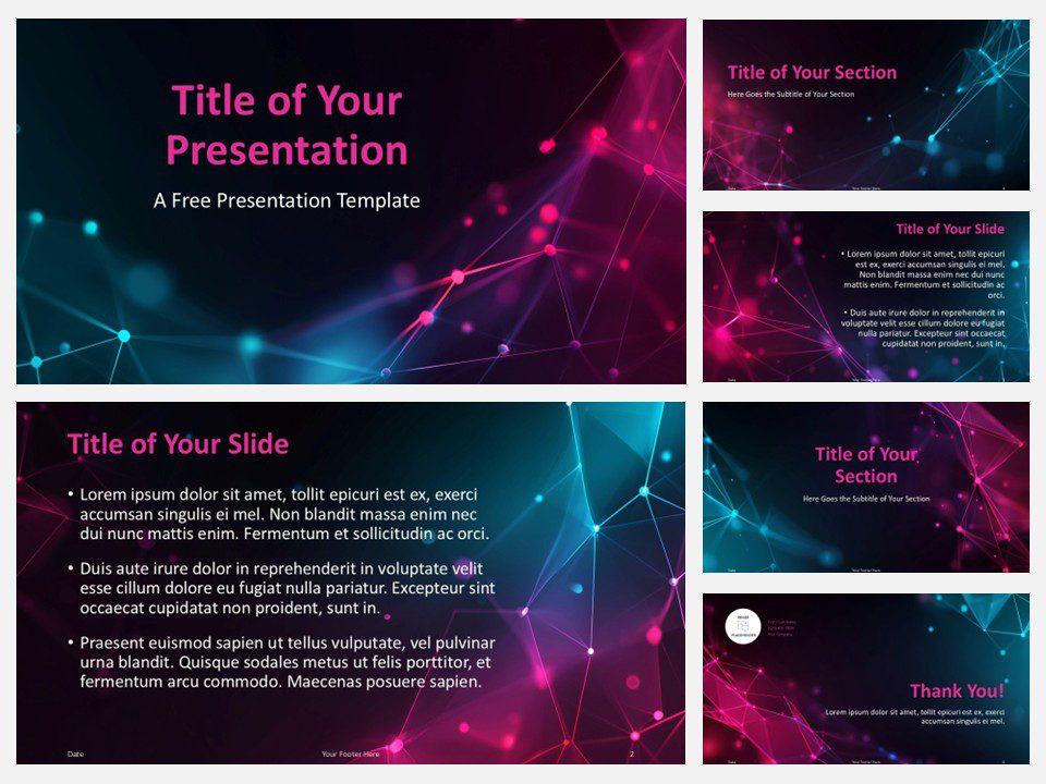 Neon Network – Futuristic PowerPoint & Google Slides Template