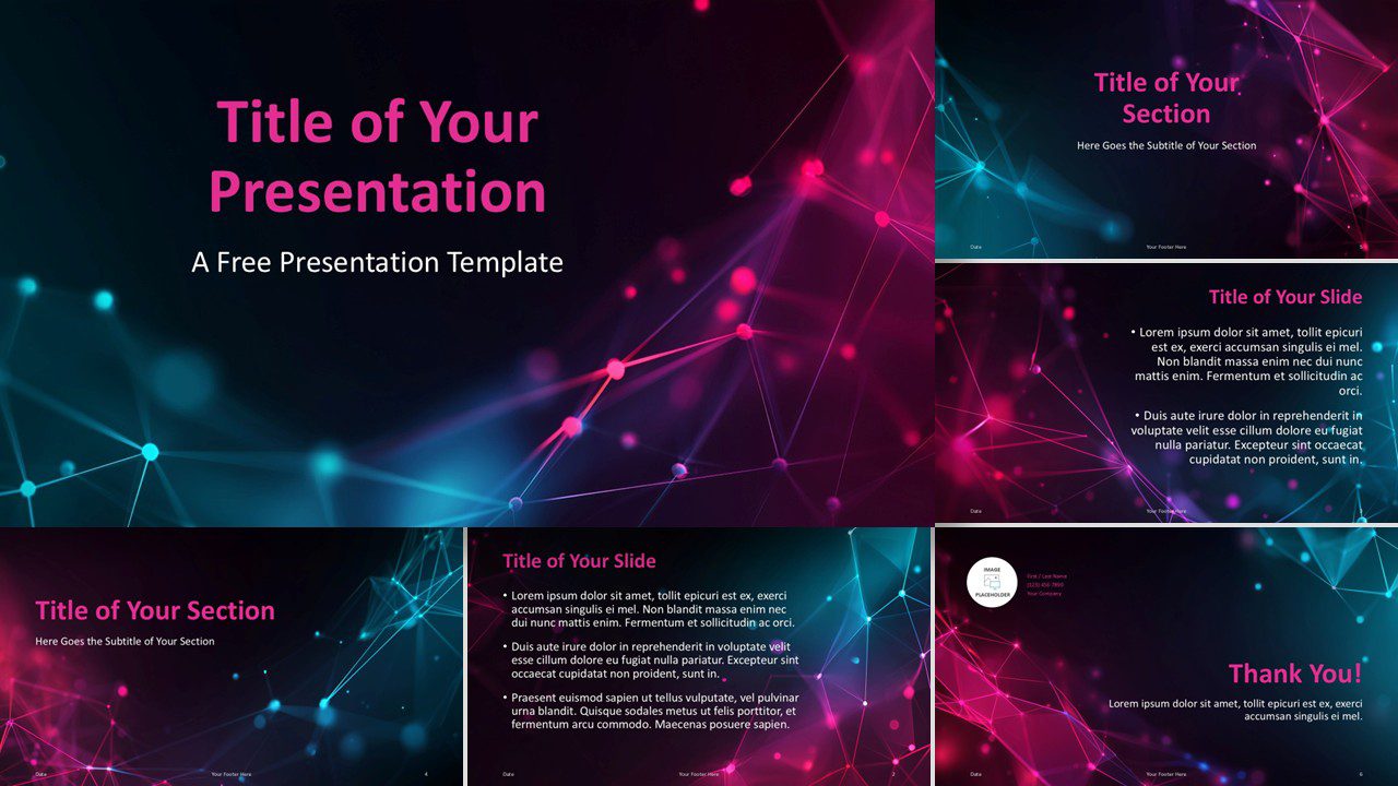 Neon Network – Futuristic PowerPoint & Google Slides Template