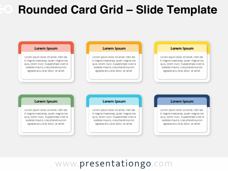 Rounded Card Grid for PowerPoint and Google Slides