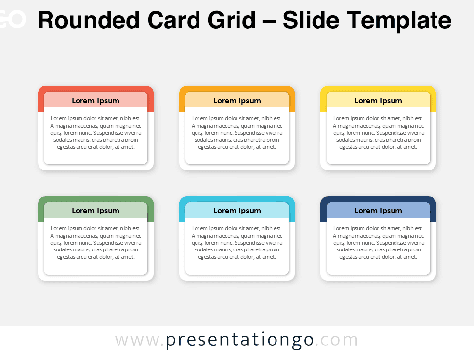 Rounded Card Grid for PowerPoint and Google Slides