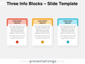 Three Info Blocks Diagram for PowerPoint & Google Slides