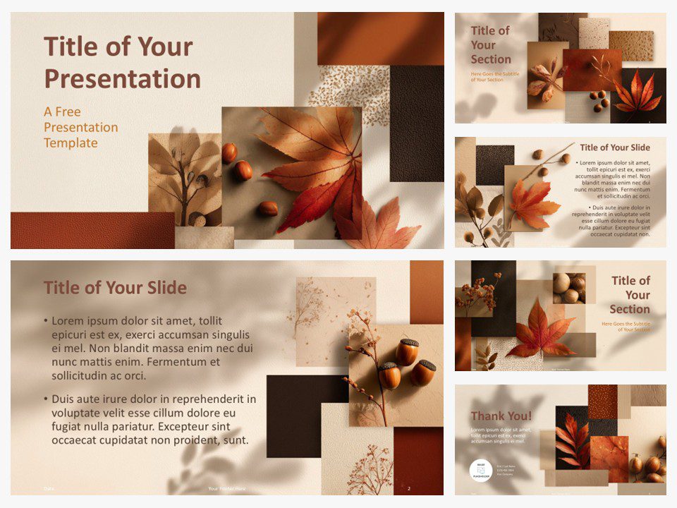 Rustic Fall Collage PowerPoint Google Slides Template