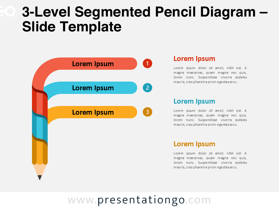 Vertical Pencil Diagram for PowerPoint & Google Slides