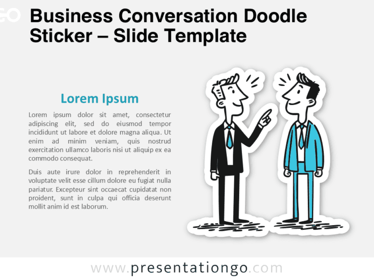 Business Conversation Doodle Sticker for PowerPoint & Google Slides