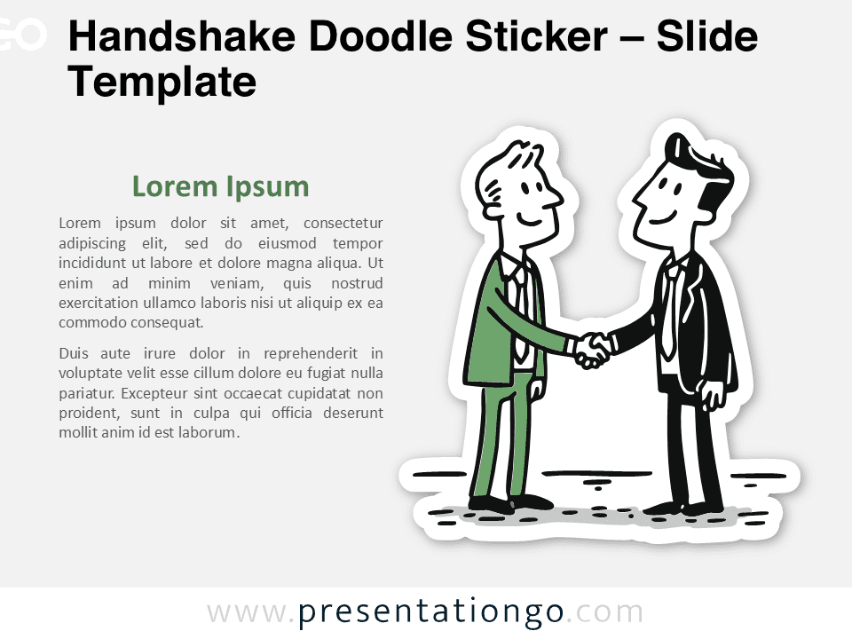 Team Walking Doodle Sticker for PowerPoint & Google Slides