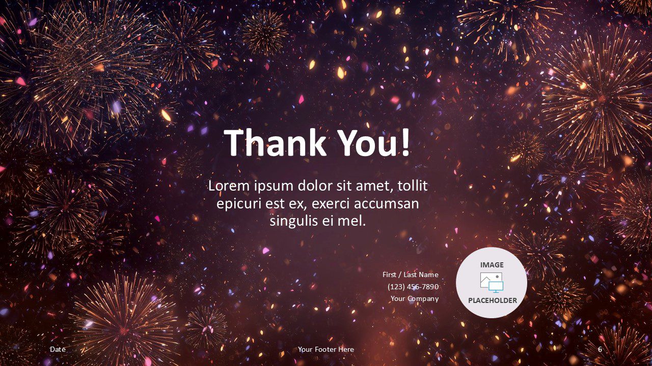 Happy 2026 Fireworks Template for PowerPoint & Google Slides