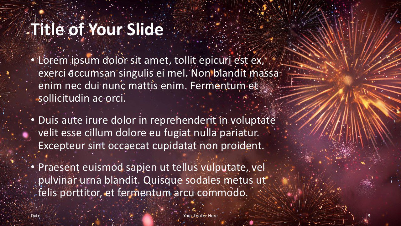 Happy 2026 Fireworks Template for PowerPoint & Google Slides