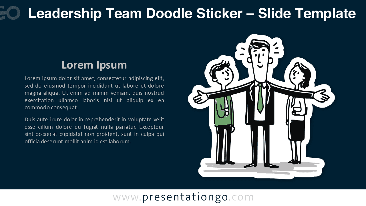 Leadership Team Doodle Sticker - PresentationGO