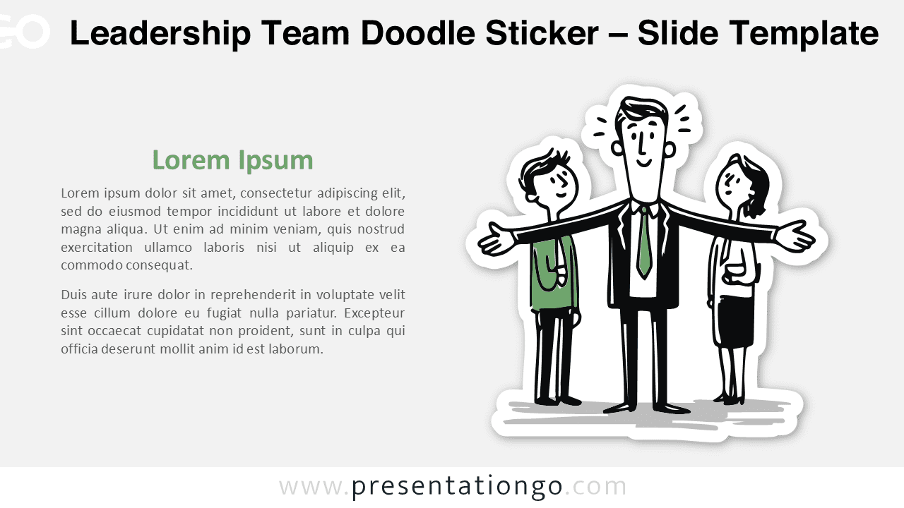 Leadership Team Doodle Sticker - PresentationGO