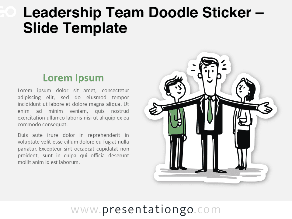 Leadership Team Doodle Sticker - PresentationGO