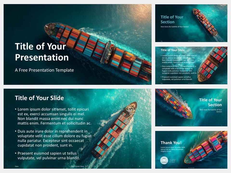 Ocean Freight Business Template for PowerPoint Google Slides