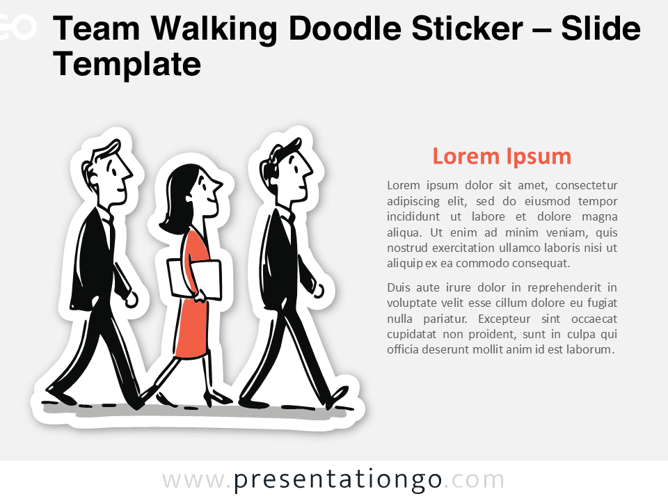 Handshake Doodle Sticker for PowerPoint & Google Slides