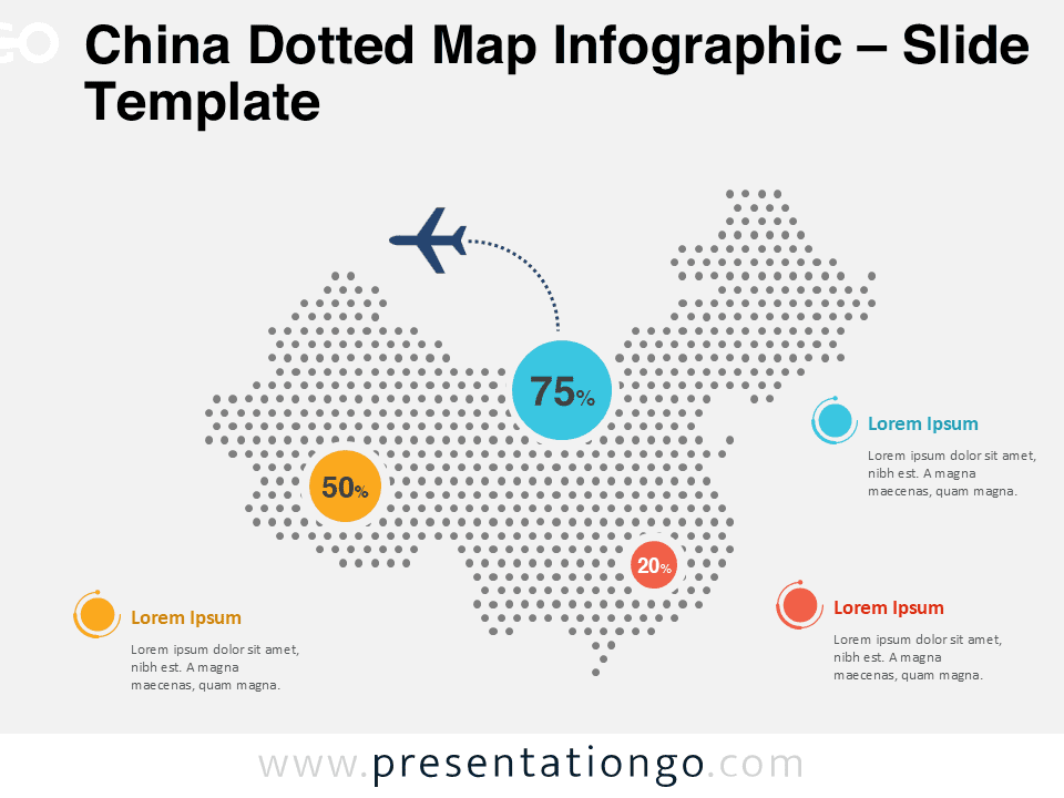Australia Dotted Map Infographic for PowerPoint and Google Slides