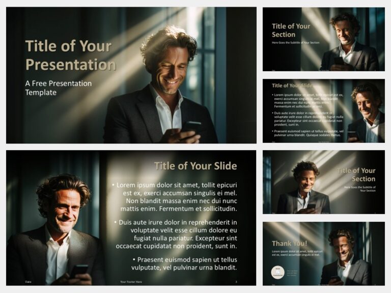 Executive Business Portrait Template for PowerPoint - PresentationGO