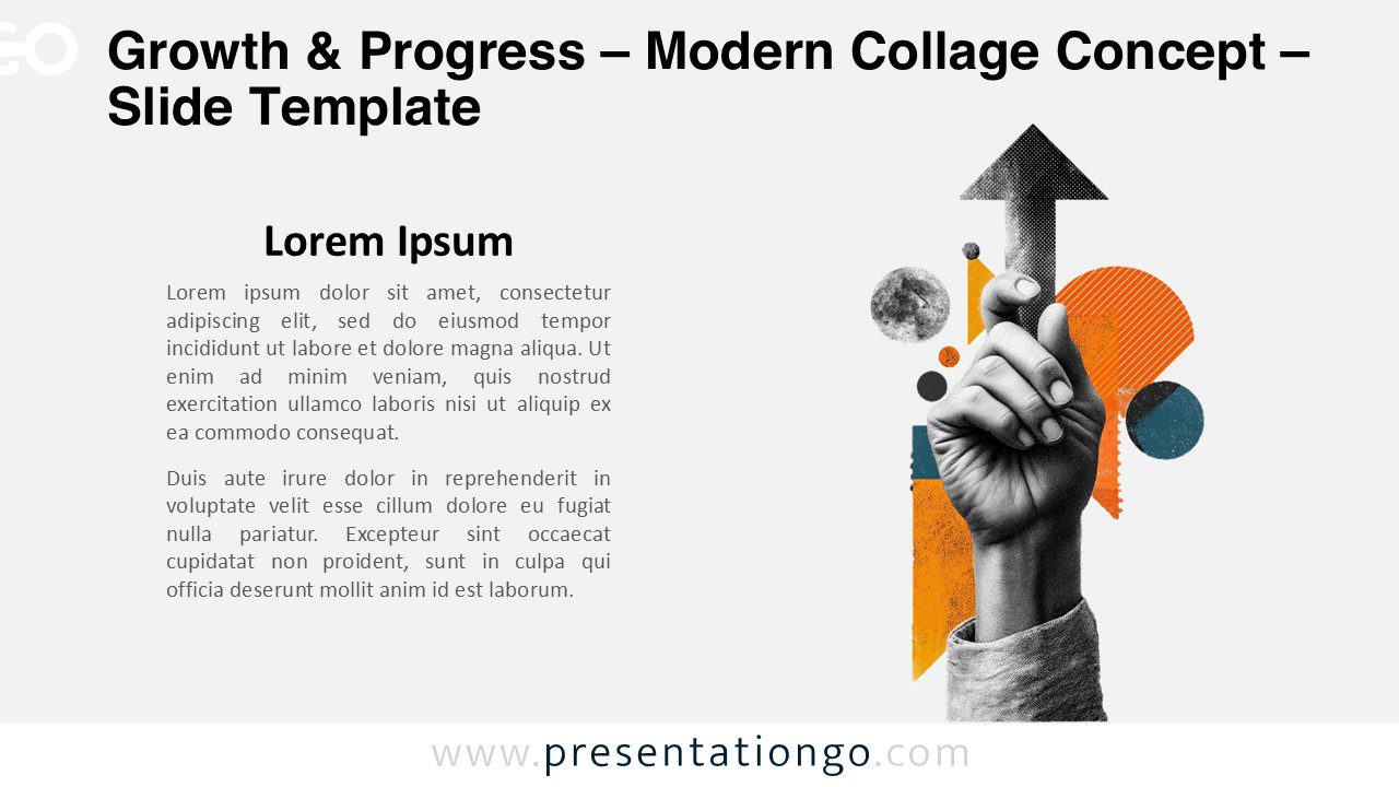 Growth & Progress Modern Collage Concept – PowerPoint & Slides