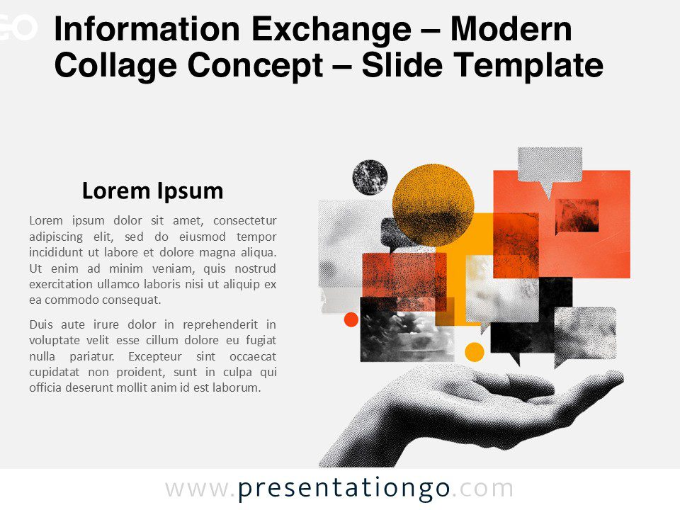 Information Exchange Modern Collage PowerPoint Concept