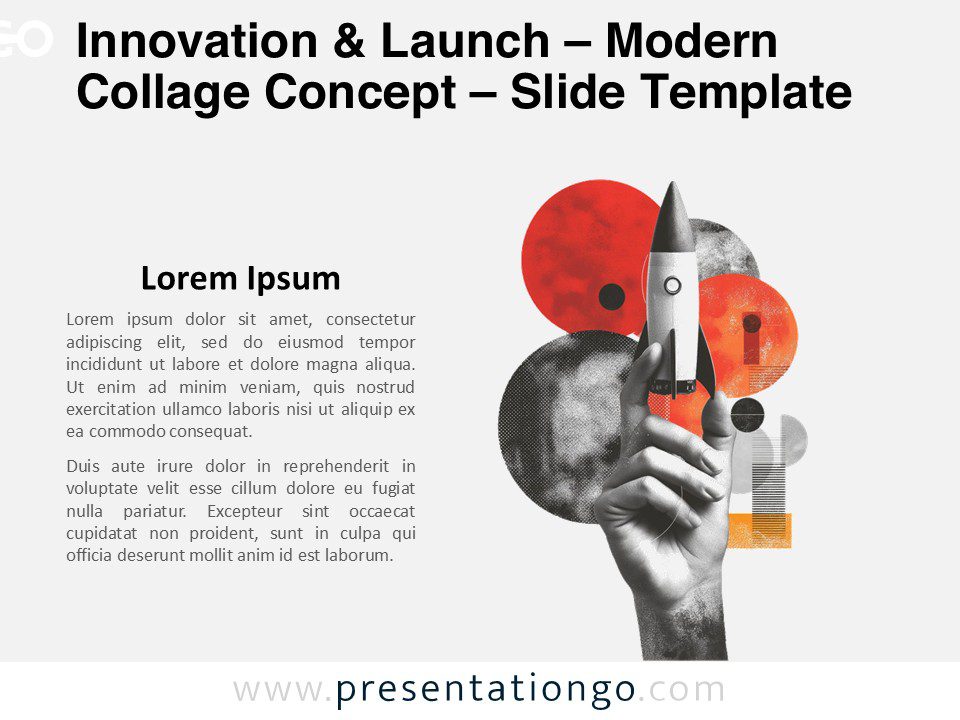 Innovation & Launch Modern Collage PowerPoint Concept