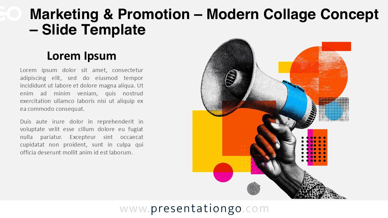 Marketing & Promotion Modern Collage PowerPoint Concept