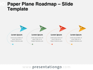 Paper Plane Roadmap for PowerPoint & Google Slides - PresentationGO