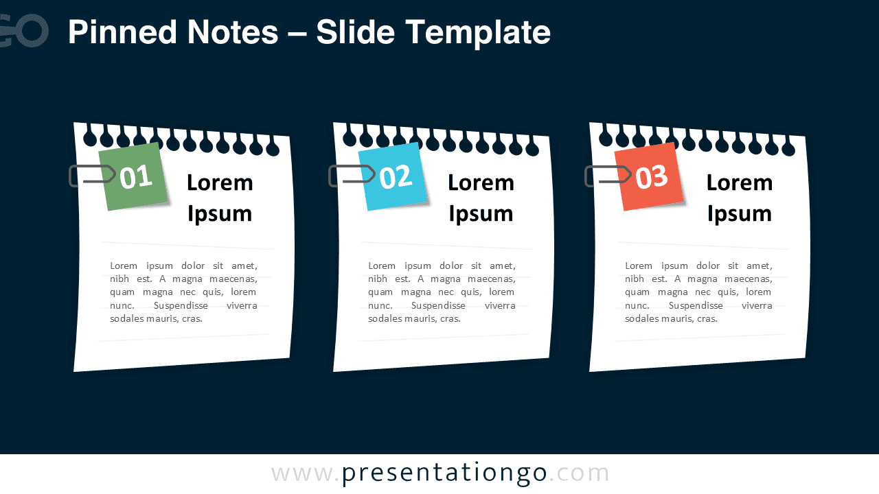 Pinned Notes Slide for PowerPoint & Google Slides - PresentationGO