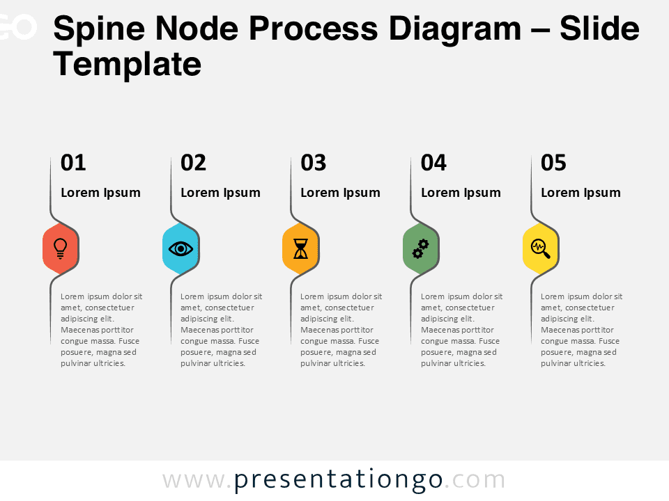 Spine Node Process Diagram for PowerPoint & Google Slides
