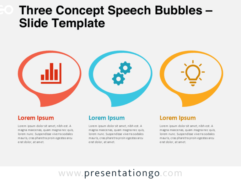 Three Concept Speech Bubbles for PowerPoint and Google Slides