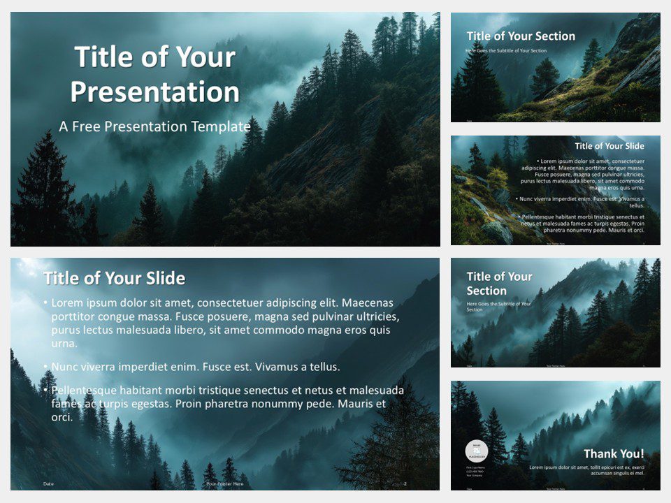 Nature PPT & Google Slides Templates - Serene Free Themes
