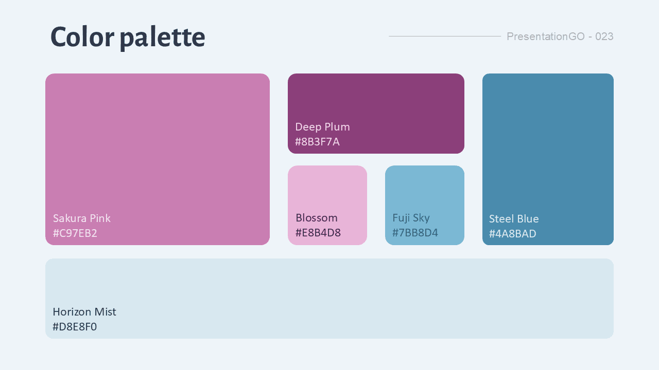 Fuji Bloom PowerPoint Color Palette - PresentationGO