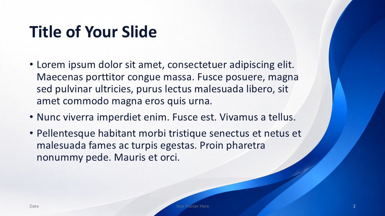 Blue Wave Corporate Template for PowerPoint and Google Slides