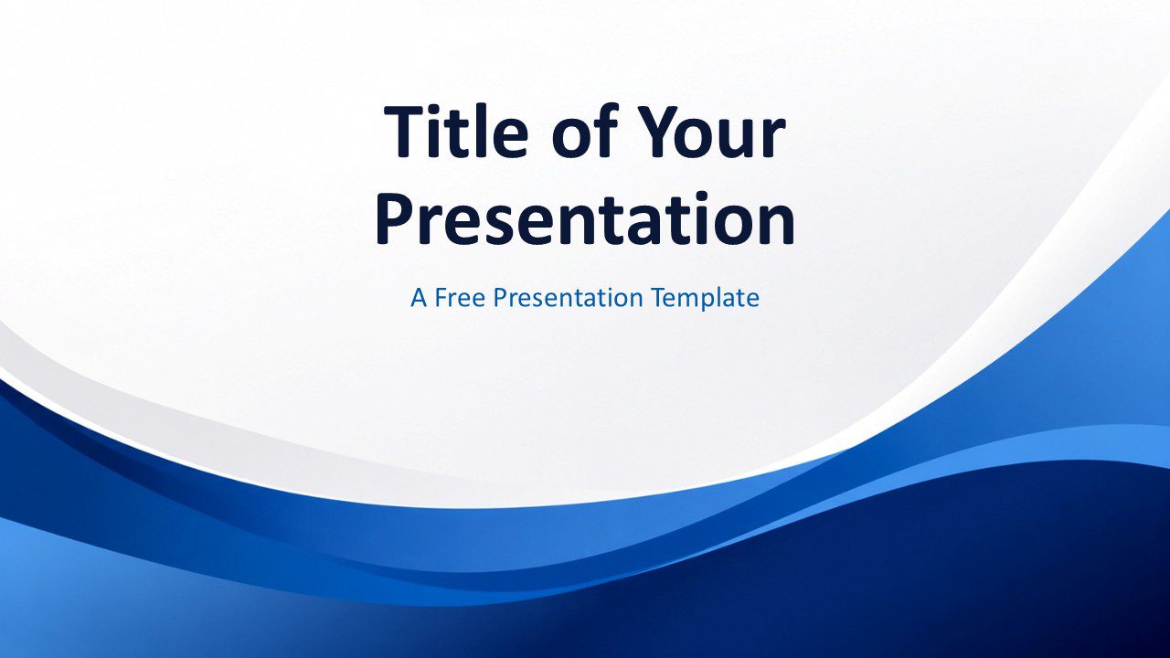 Blue Wave Corporate Template for PowerPoint and Google Slides